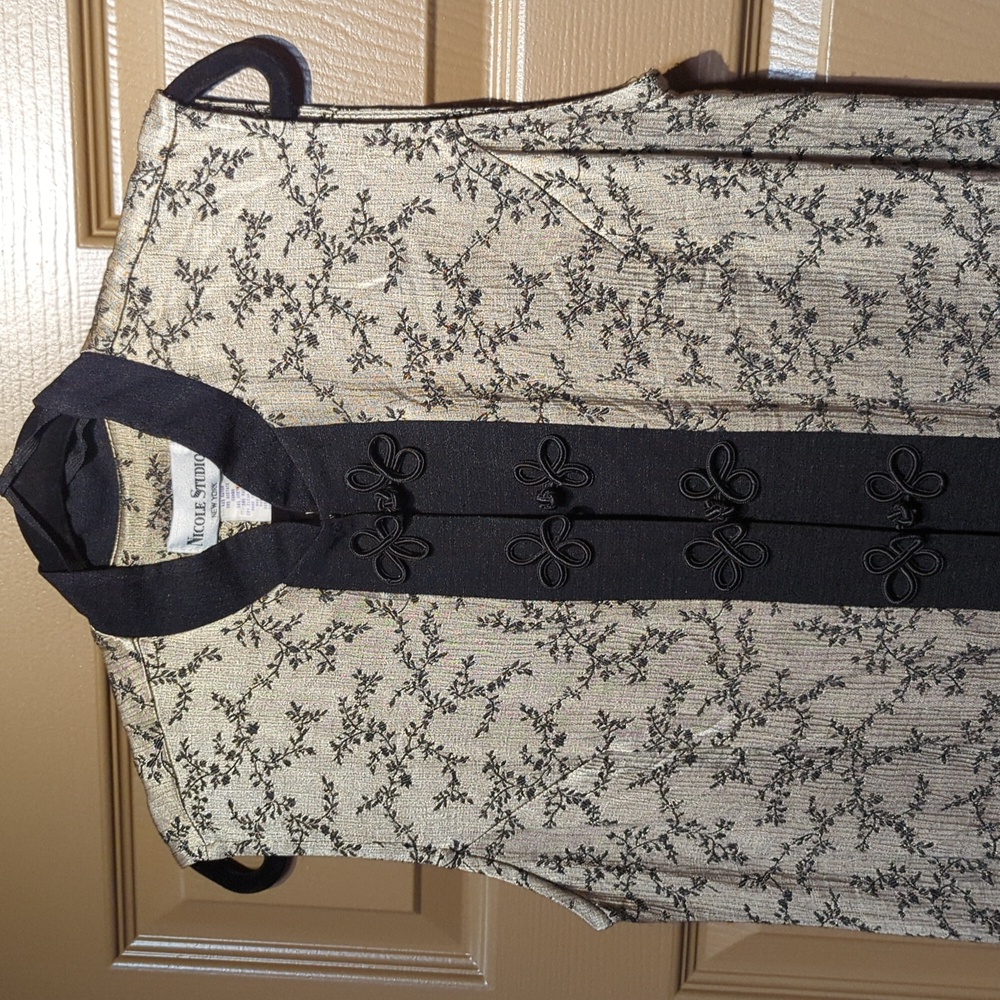 Nicole Studio Vintage Asian Inspired Maxi Vest - Gem